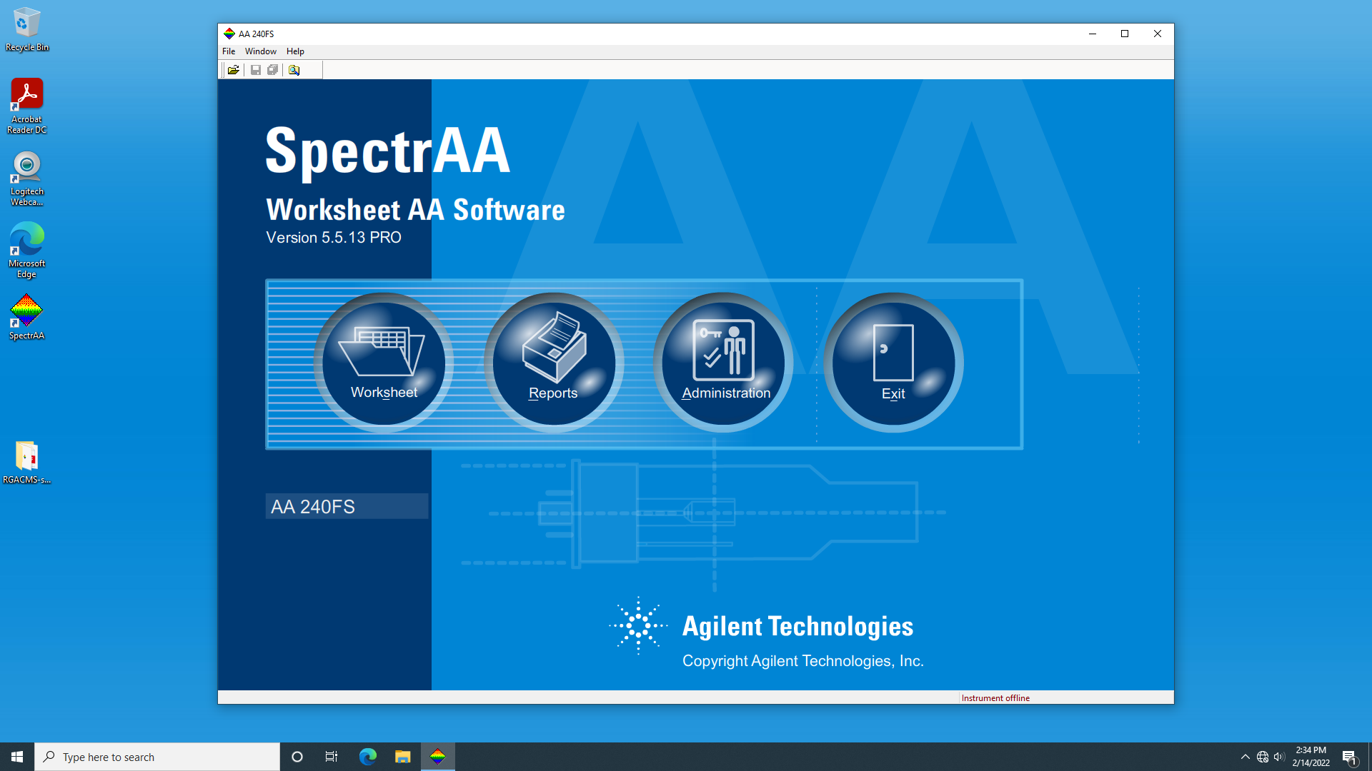 Agilent 240FS AA — Bloomsburg Instrumentation 2024 documentation